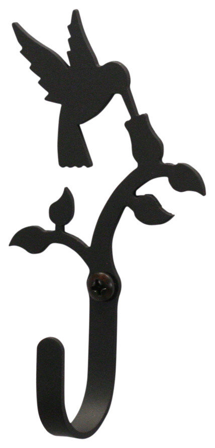 Hummingbird and Flower Wall Hook, Extra Small, Extra Small - Tropical ...