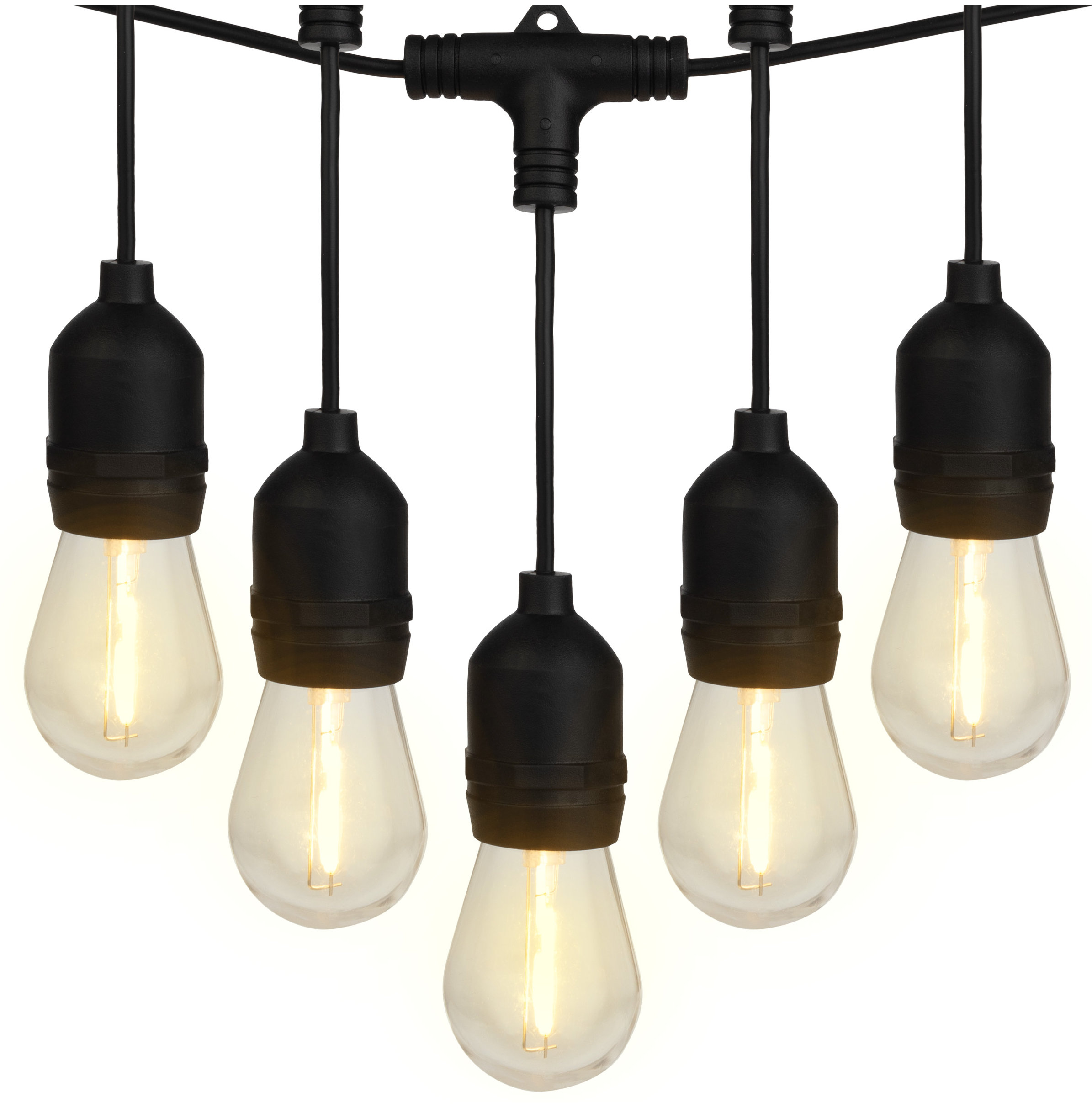 Pure Garden 40FT Outdoor String Lights - Modern - Outdoor Rope And ...