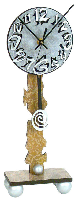 Type Table Clock - Contemporary - Desk And Mantel Clocks - by david ...