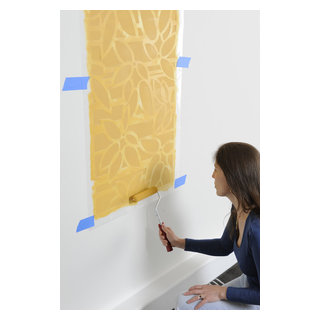 How to stencil, easy step-by-step roller stenciling technique ...