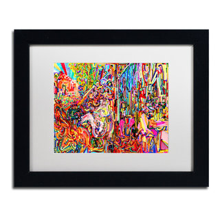 Josh Byer 'Awe Rides A Burning Steed' Art, 14"x 11" - Contemporary ...