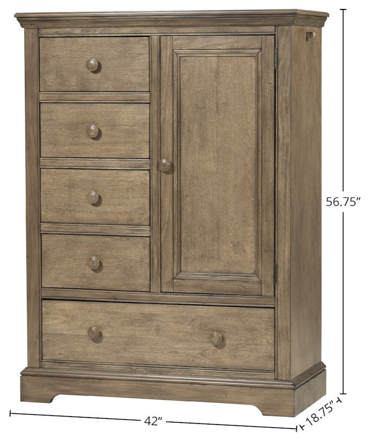 Hanley Wood Chifferobe, Cashew - Contemporary - Bar Stools And Counter ...