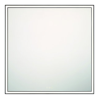 Nixon 36" LED Square Mirror, Black - Modern - Wall Mirrors - by ...