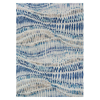 Couristan Easton Charles Bone-Blue-Multi Rug 6'6"x9'6" - Contemporary ...