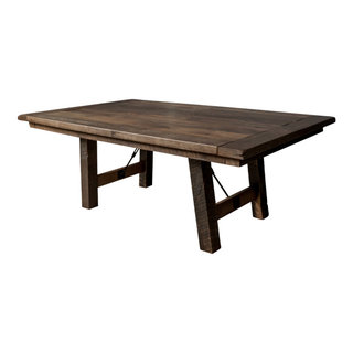 Montana Dining Table, Reclaimed Barnwood, 48x60 - Rustic - Dining ...