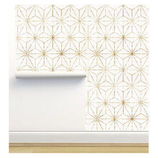 Gold Star Wallpaper, 24"x72" - Contemporary - Wallpaper - by Limitless ...