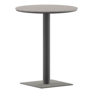 Gray/GY 24" Round Patio Table - Transitional - Outdoor Dining Tables ...