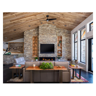 Bay View Residence - LEED Platinum - Rustic - Living Room - Portland ...