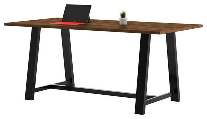 KFI Midtown 3 x 7 FT Conference Table - Walnut - Standard Height ...