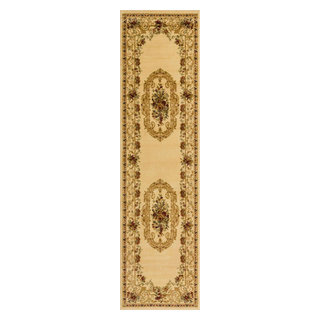 Rug Unique Loom Versailles Ivory Runner 2' 7 x 10' 0 - Victorian - Hall ...