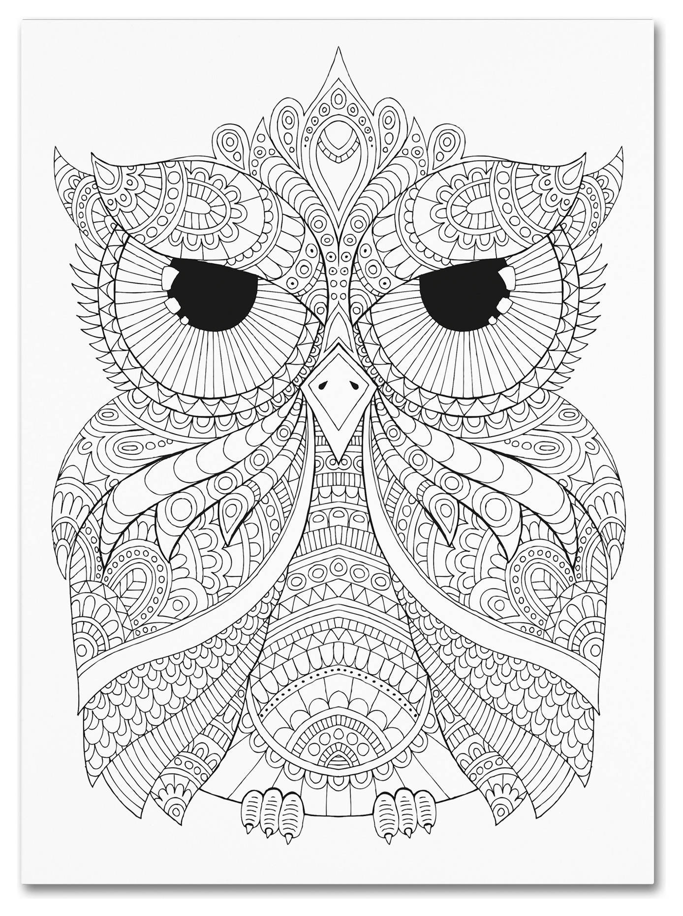 Hello Angel 'Night Owls 4' Canvas Art, 32"x24" - Rustic - Prints And ...