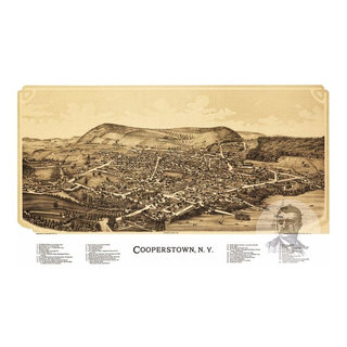 Historic Cooperstown, NY Map 1890, Vintage New York Art Print Decor, 12 ...