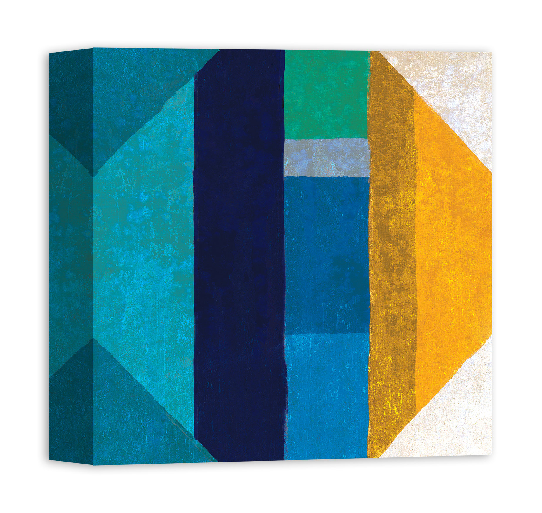 Blue Geometric Wall Art, 12x12 - Contemporary - Prints And Posters - by ...