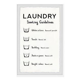 "Sorting Laundry" Framed Painting Print, 20x30 - Contemporary - Novelty ...