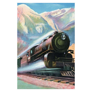 Steaming Full Speed Ahead, 20" x 30" - Traditional - Prints And Posters ...