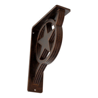 Austin Wrought Iron Bracket, 2"Wx5 1/2"Dx8"H - Southwestern - Brackets ...
