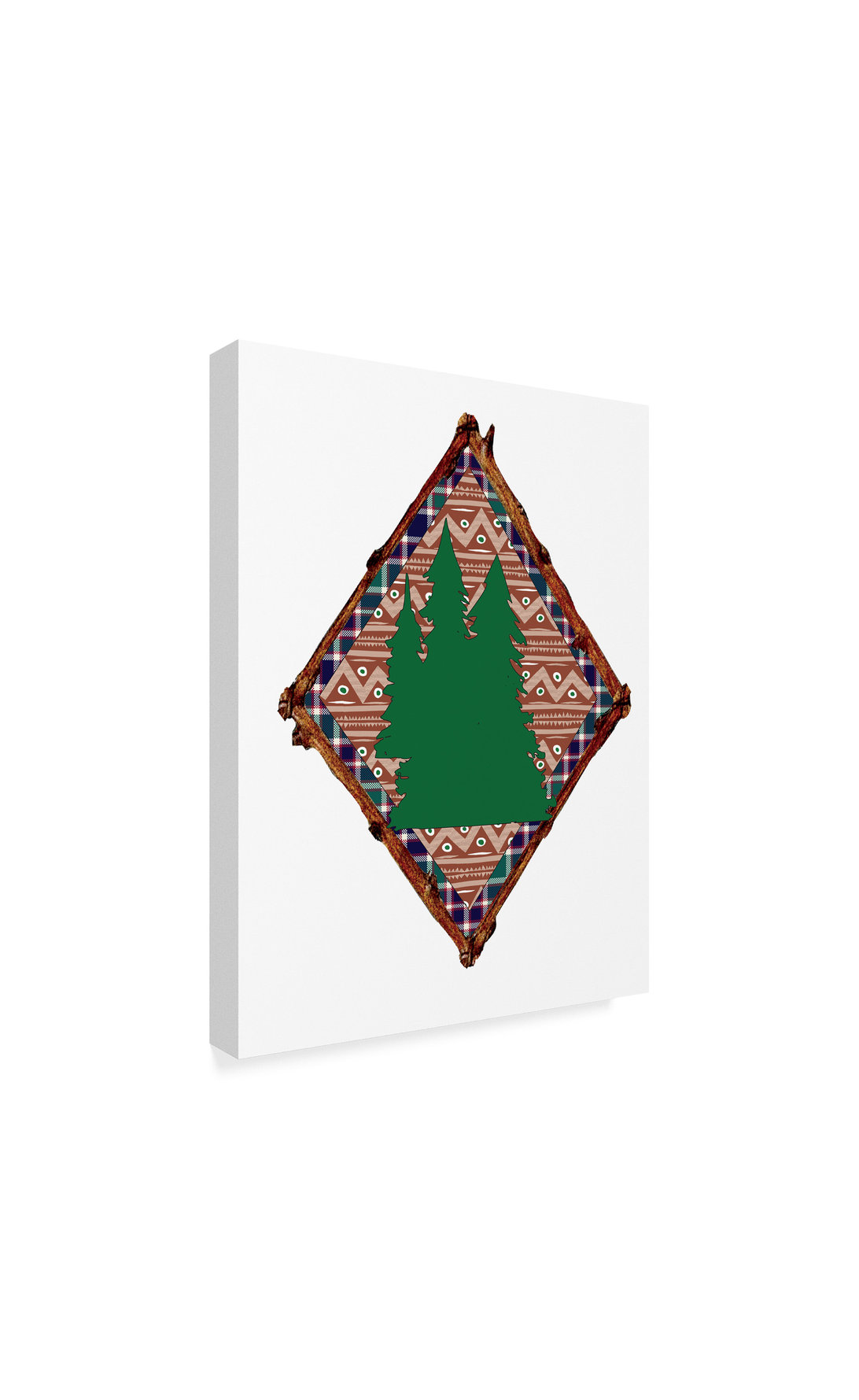 "Forrest Diamond Sign" by Sher Sester, Canvas Art, 47"x35" - Rustic ...