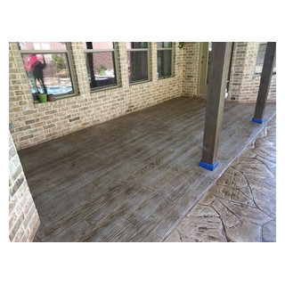 STAMPED CONCRETE WOOD PLANK PATTERN - Dallas | Houzz