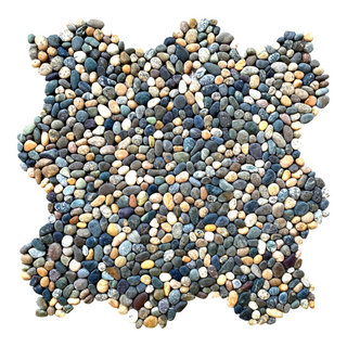 Ebony Mixed Mini Pebble Tile 12x12 - Perfect for Backsplashes ...