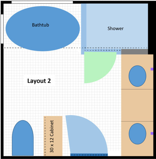 Two Options for Master Bathroom Layout - Advice Needed