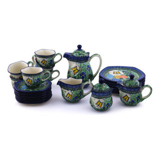 Dessert Set for 6, Spring Garden - Mediterranean - Tea Sets - by ...