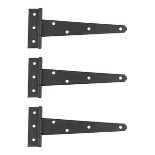 3 T Strap Door Hinge Black RSF Black Iron Light Duty 7" | - Rustic ...