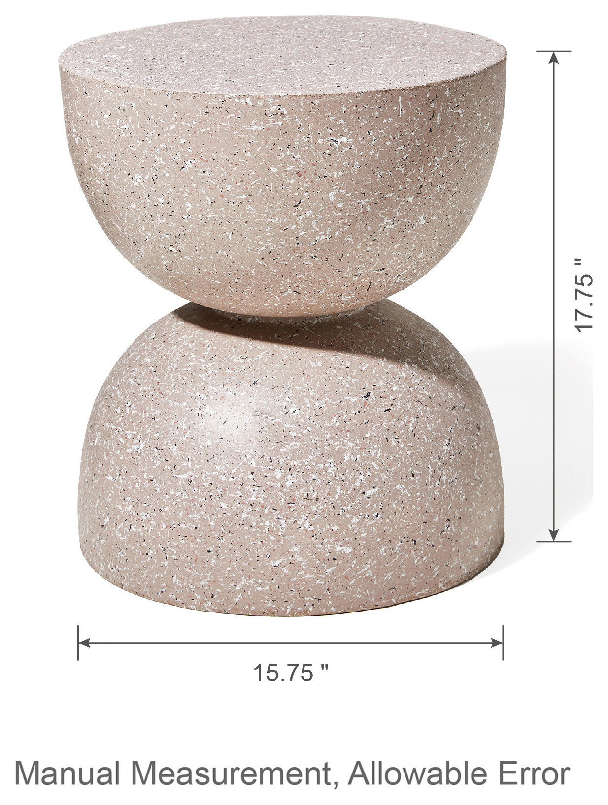 17.75'' Multi-Functional Mgo Sand Terrazzo Garden Stool - Contemporary ...