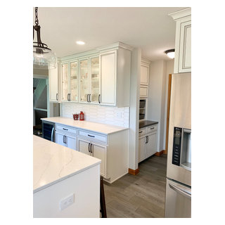 Kitchen Remodel with Ivory Cabinets , Drop Zone, and Hutch Area ...