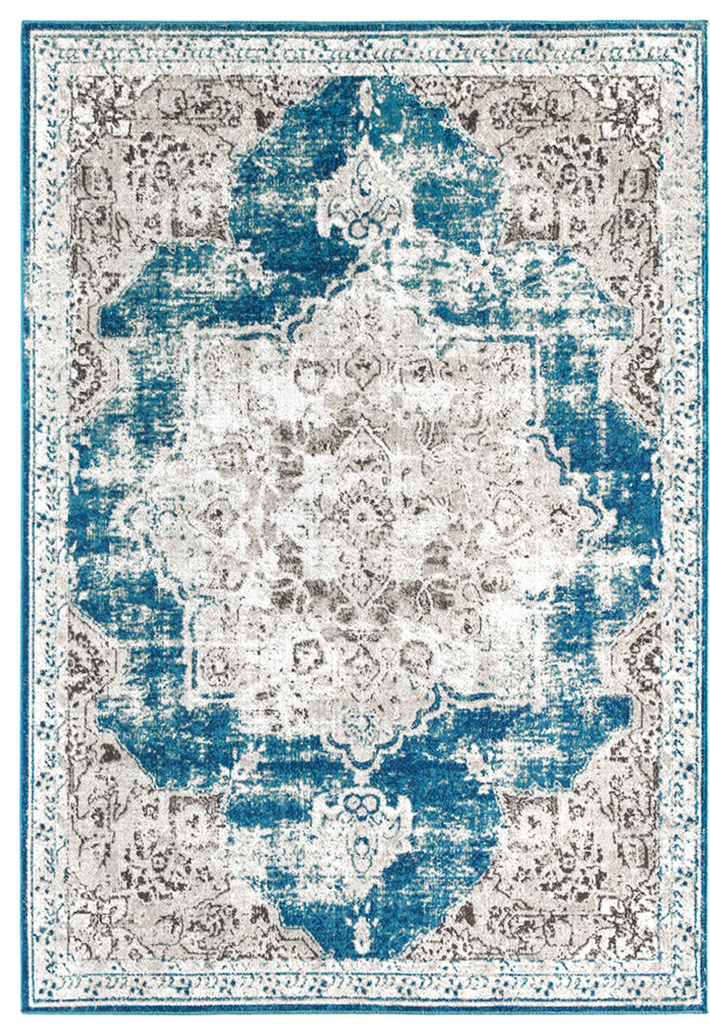 Rugs America Harlow HW20A Transitional Vintage Avalon Teal Area Rugs, 8 ...