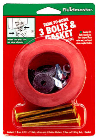 Fluidmaster 6106 3-Bolt & Gasket Tank To Bowl Kit - Bidet And Toilet ...