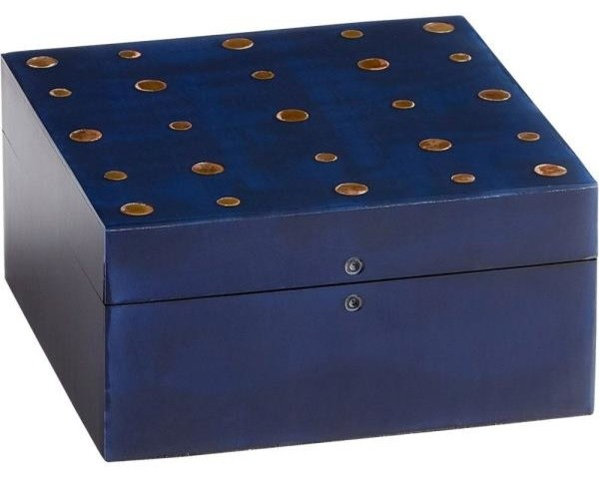 Cyan Lighting Dotty - 6" Large Container, Black/Brass Finish ...