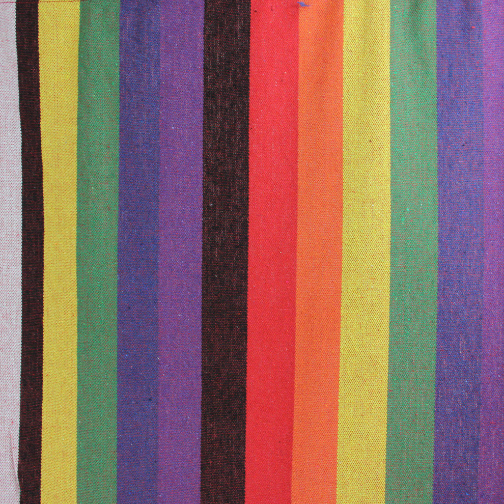 Striped Woven Cotton Double Tree Hammock Multi-Color - Beach Style ...