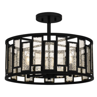 Quoizel Semi-Flush Mount 4-Light Semi-Flush Mount in Matte Black ...