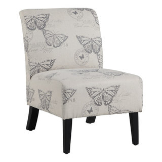 Atlin Designs 17.5'' Contemporary Fabric Animal Print Slipper Chair in ...