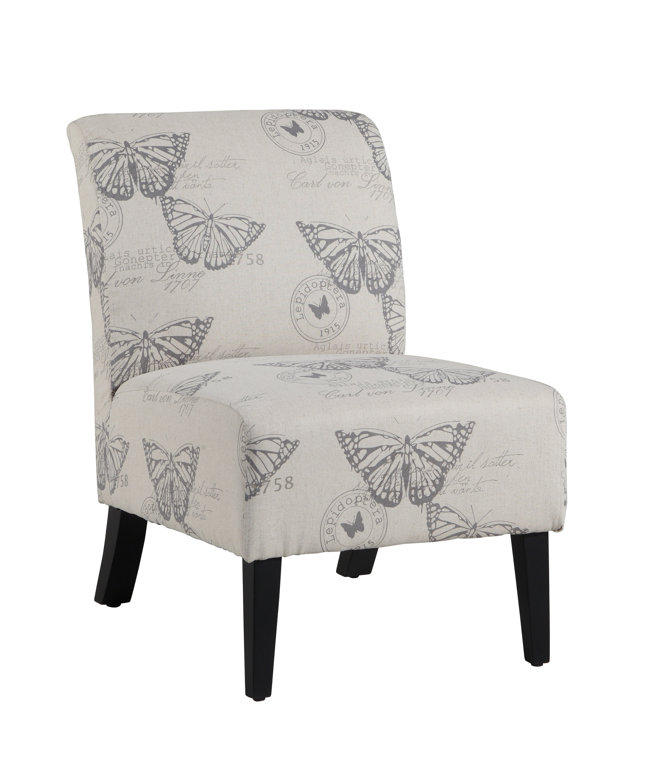 Linon Linen Script Lily Chair - Contemporary - Armchairs And Accent ...