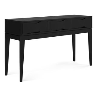 Contemporary Console Table, 3 Storage Drawers With Notched Handles ...