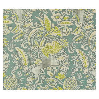 Clarence House Fabric Mid-Century Blue grey green Asian Garden Linen ...