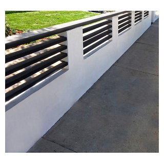 Custom Stucco & Wood Fence - Los Angeles - by Flores Artscape, Inc. | Houzz