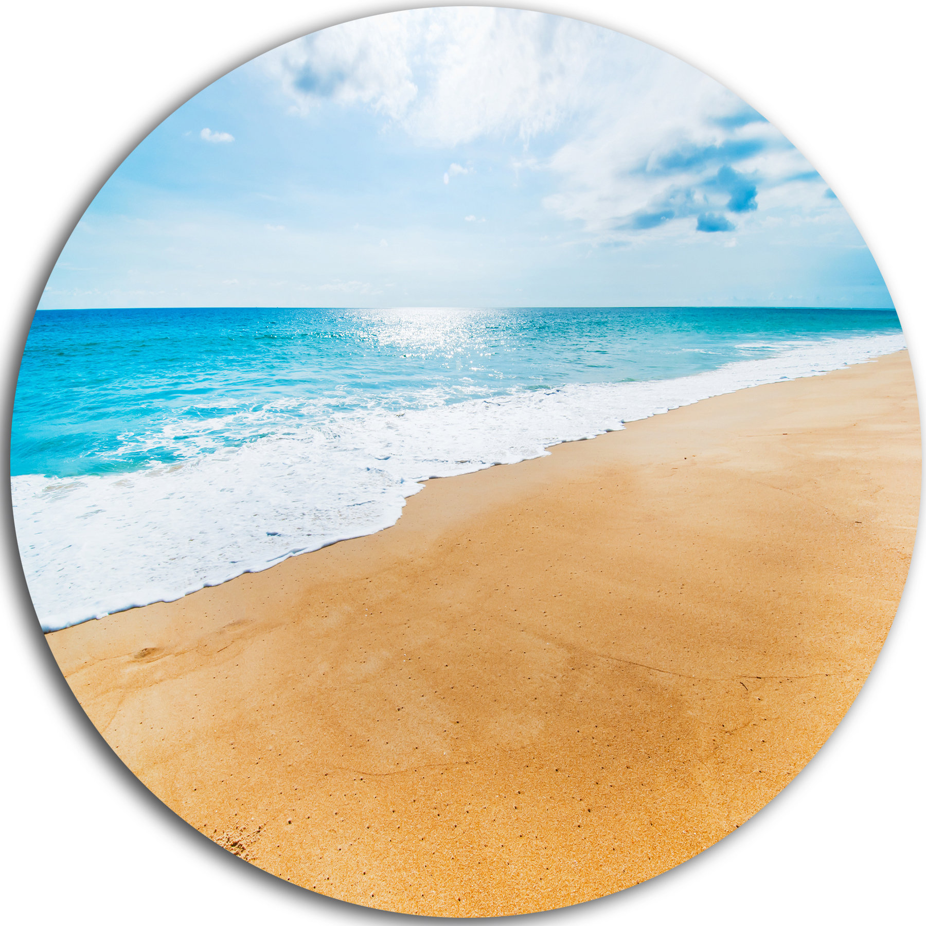 Serene Beach And Sun Daylight, Beach Disc Metal Wall Art, Disc of 11 ...