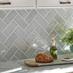 White subway tile backsplash for Ikea Enkoping kitchen cabinets?