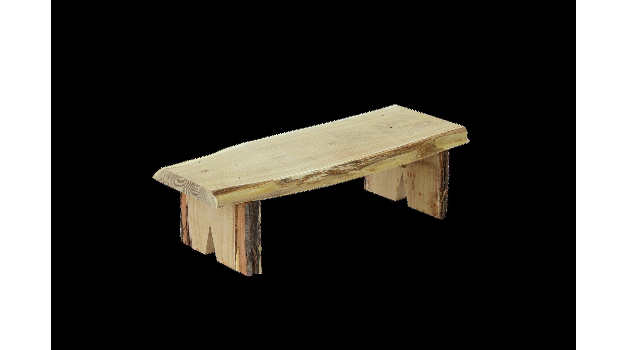 Live Edge Decorative Flower Pot Garden Bench, 3 Foot - Rustic - Outdoor ...