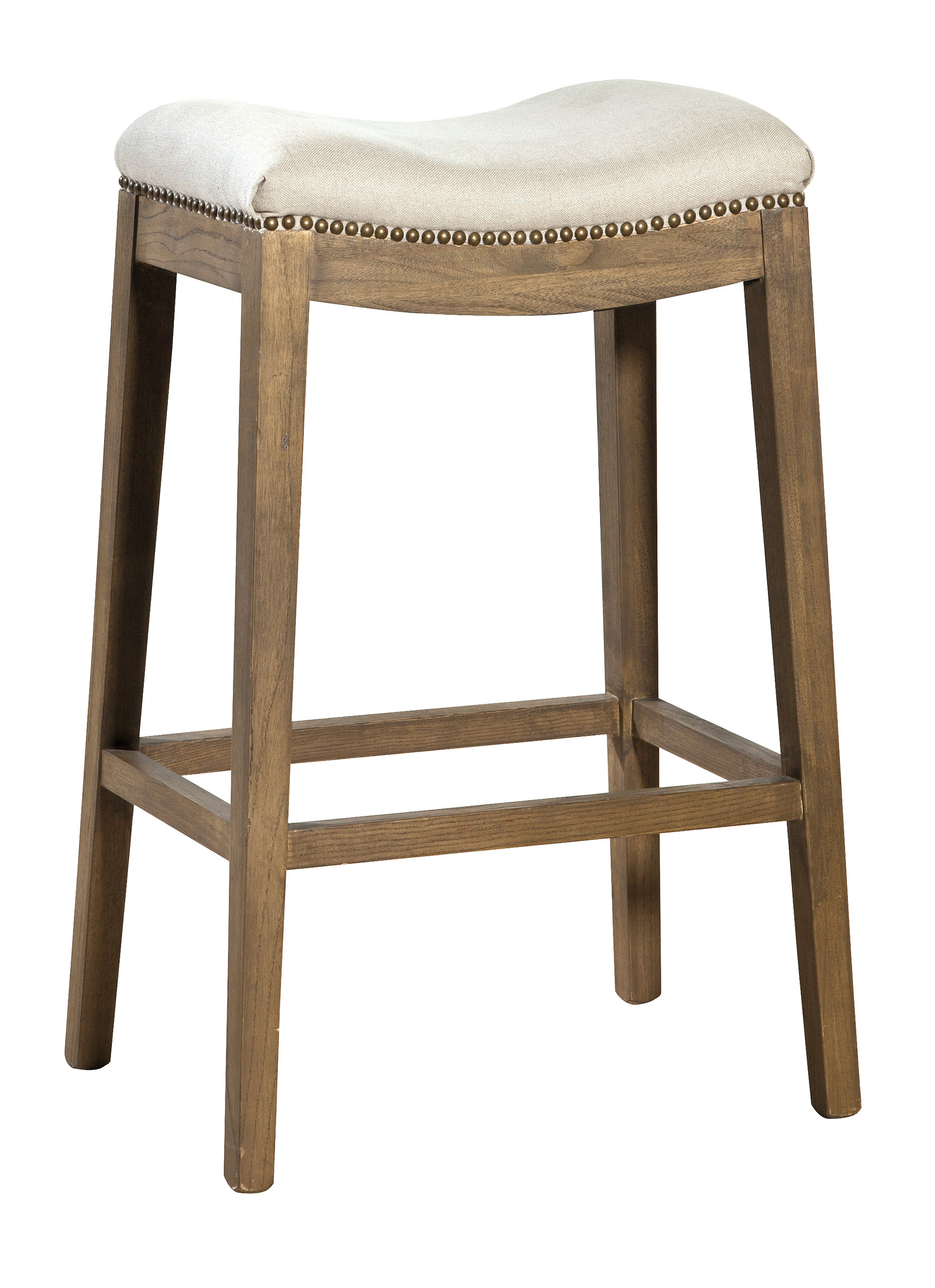 Linen & Oak Transitional Bar Stool - Transitional - Bar Stools And ...