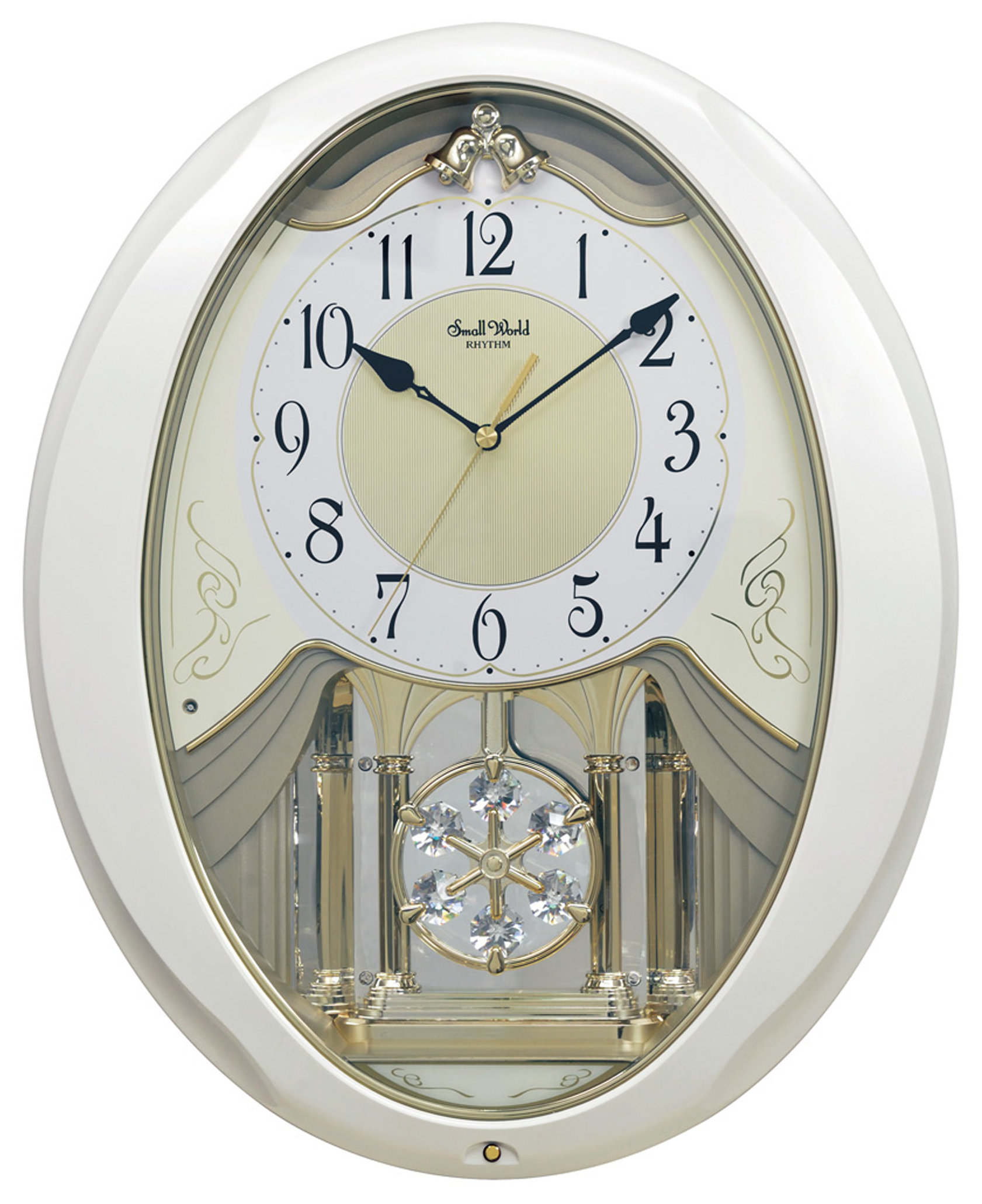 Rhythm's Snowflake Pearl Wall Clock - Traditional - Wall Clocks - by J. Thomas Products | Houzz