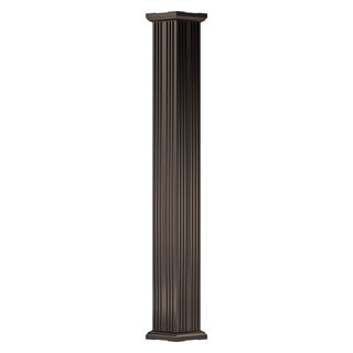3" x 8' Endura-Aluminum Column, Square Shaft, Gloss White Finish, 10 ...