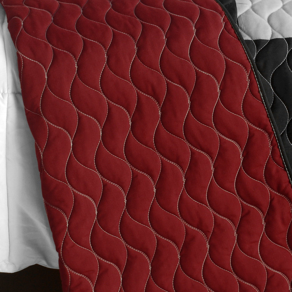 Fans of Chess 3PC Brand New Vermicelli-Quilted Patchwork Quilt Set Full ...