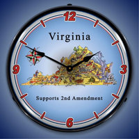 N20031069 Virginia Supports the 2nd Amendment Clock - Contemporary - Wall Clocks - by ...