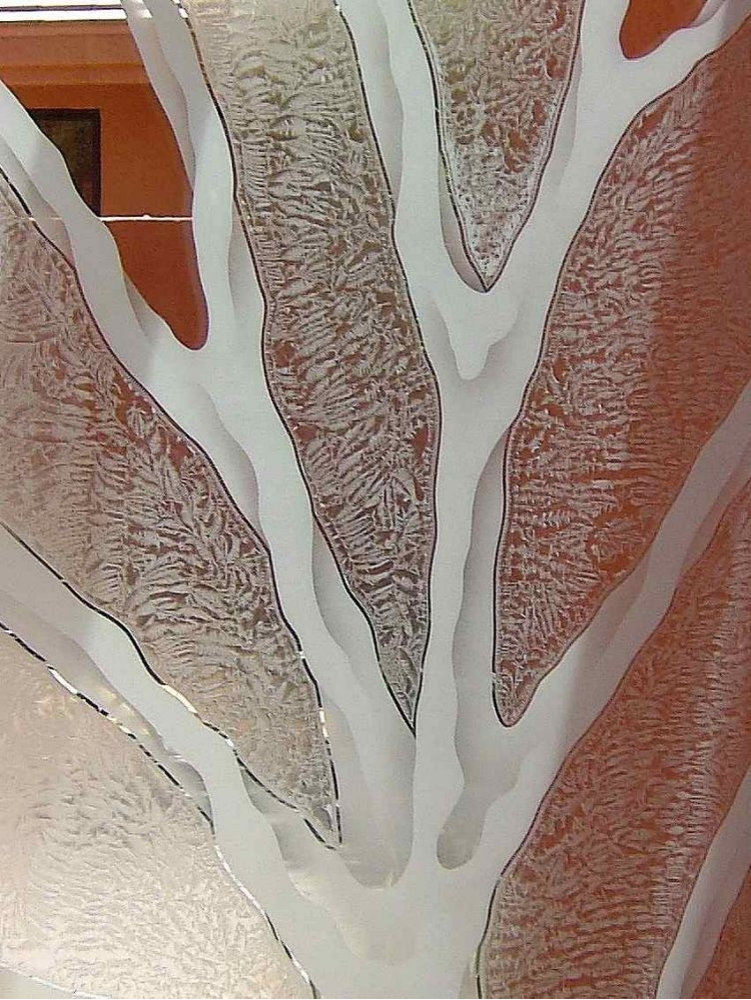 Front Doors - Barren Branches Frosted Glass Design - 30" x 80 ...