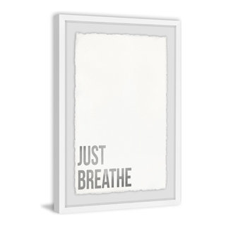 "Just Breathe" Framed Painting Print, 24"x36" - Contemporary - Prints ...