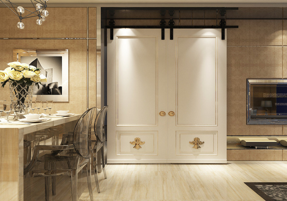 Sliding Barn Door Hardware Kit, Big Wheel Design, 16FT - Traditional ...