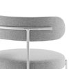 Albie Fabric Bar Stools - Set of 2 - Gray Silver - Contemporary - Bar ...